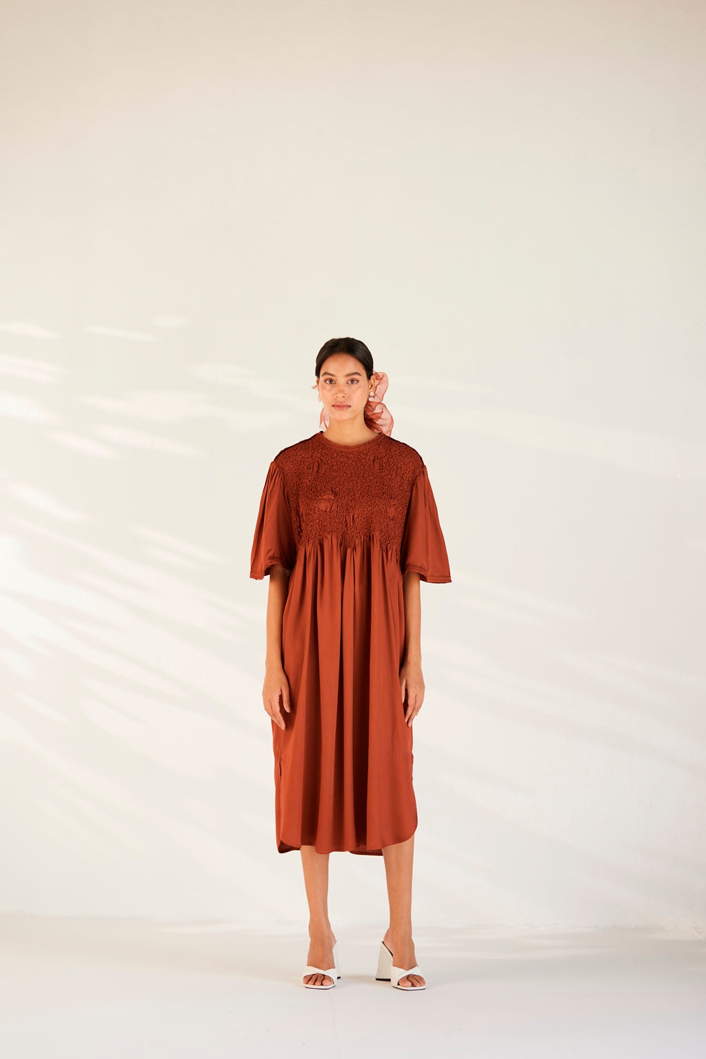 Rust Feather Dress – ILK